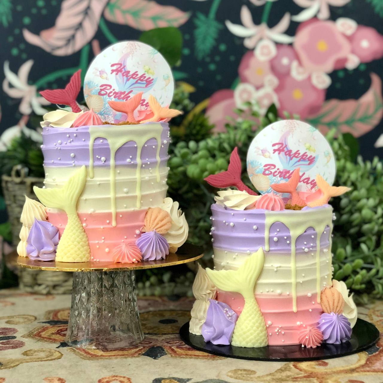 Mermaid Drip Petite Cake (Ready Made Shah Alam) - SugarCandy