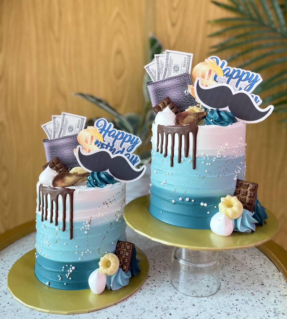 Blue Drip Mustache (Ready Made Kota Damansara) - SugarCandy